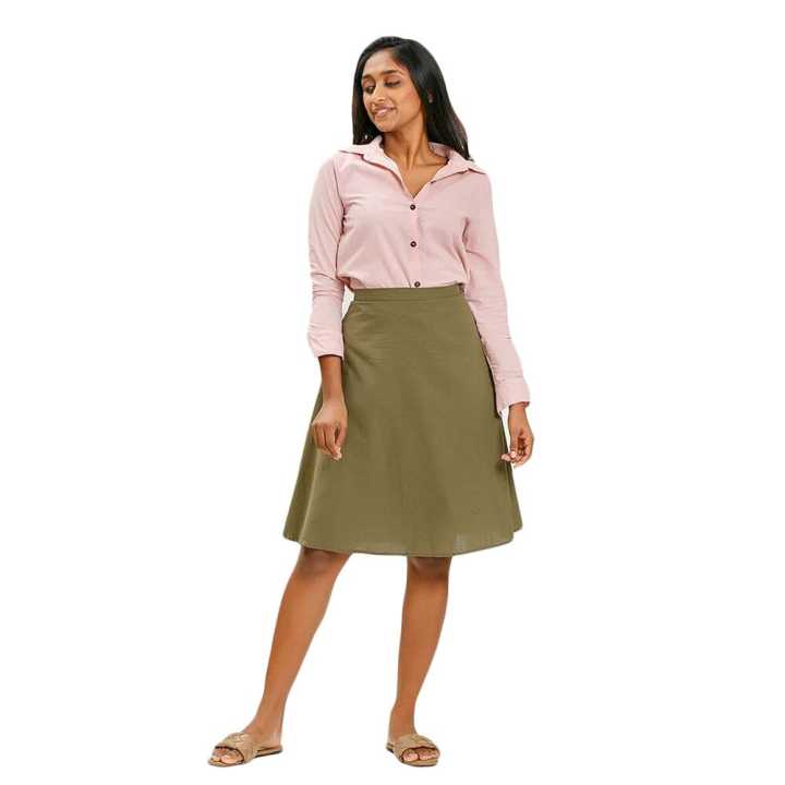 Urban Root Army Green Eva Formal Skirt | Daraz.lk