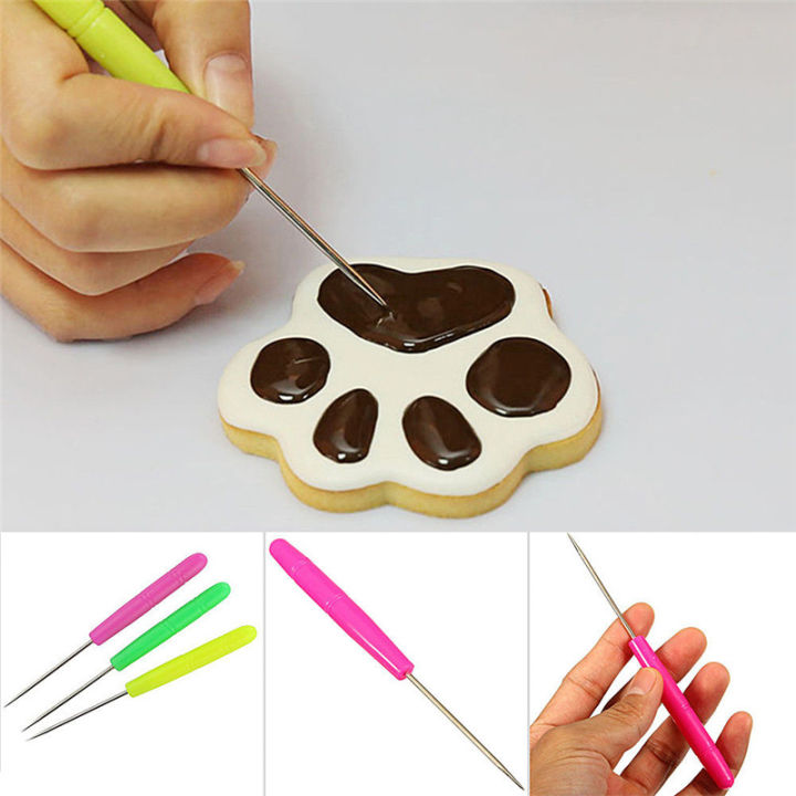 3pcs Biscuit Needle Cake Tester Baking Tools Stainless Steel Biscuit ...