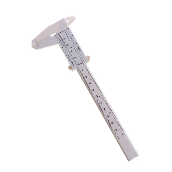 0-150mm double rule scale plastic Vernier caliper measuring Student ...