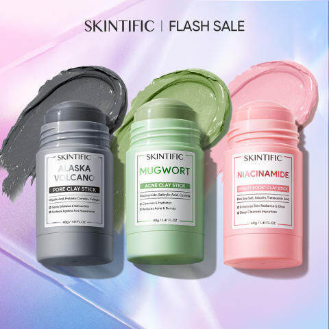 SKINTIFIC Clay Mask Stick kit / Mugwort Clay Mask Stick+ Alaska Volcano ...