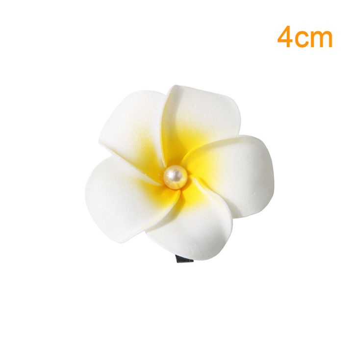 1Pcs Plumeria Flower Hair Clips For Women Girls Hairpins Egg Flower ...