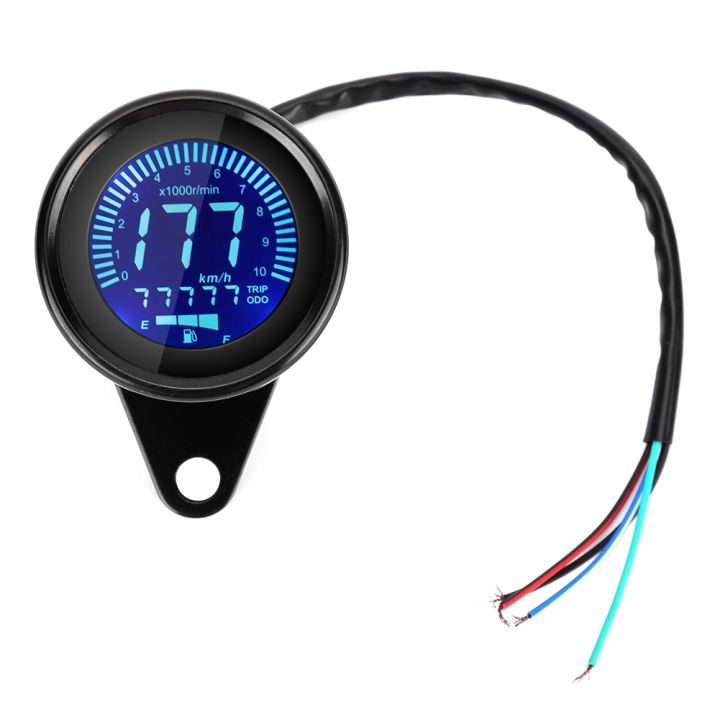 Lcd speedometer motorcycle 7 Colors LCD Meter Speedometer Odometer ...