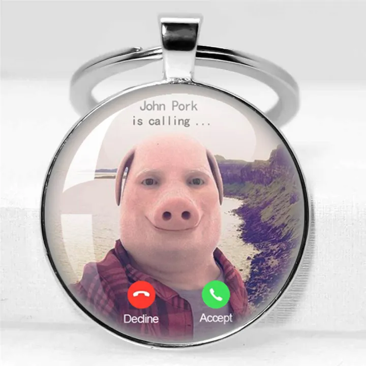 John Pork is Calling Answer Call Phone Humor Funny Pig Lover Graphic ...