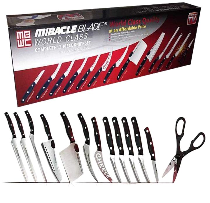 Miracle Blade IV World Class Professional Series 13 Piece Chef's Knife ...