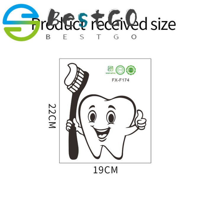 【BestGO】Vinyl Wall Decal Cartoon Children's Dentistry Teeth Quote Care ...