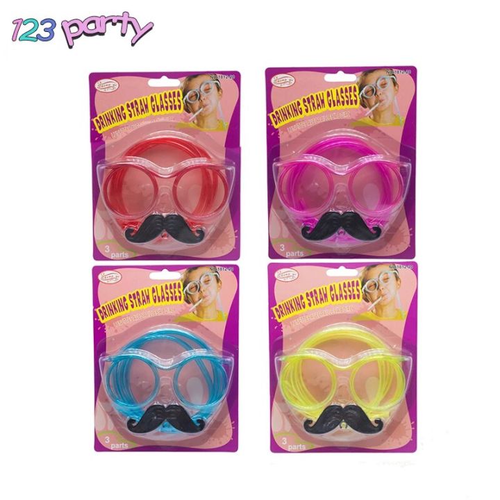 Fun Soft Plastic Straw Toys for Children Funny Glasses Moustache Toys ...