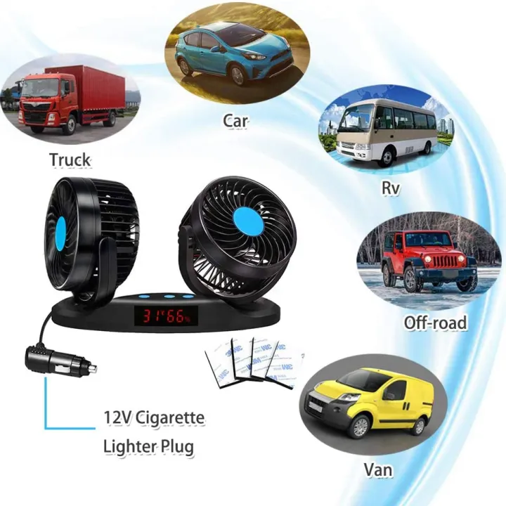 Position board 12V fan car dashboard can be installed arbitrarily ...