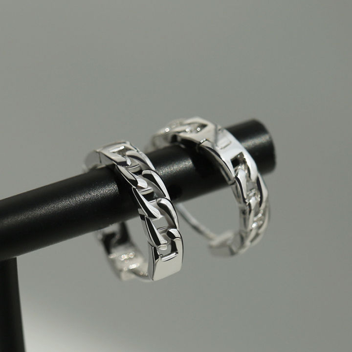 【Special offer】925 Silver Ear Stud Earrings Men's Personality Boys ...