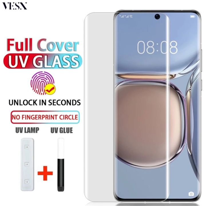 Uv glue LCD tempered glass full screen protector for Vivo V40, V30, V30E, V29, V27, V23, X200 ...