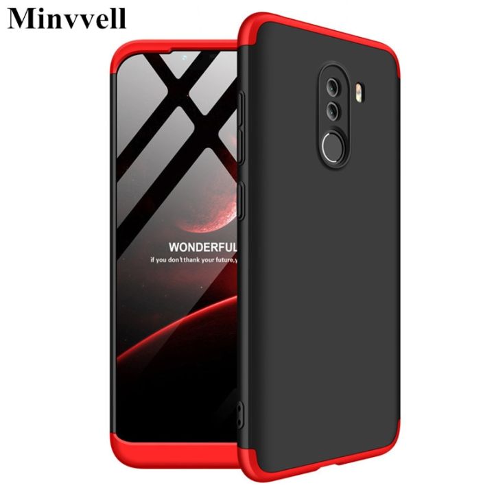 3 in 1 Case for xiaomi pocophone f1 Case 360 Full Protection Shockproof ...