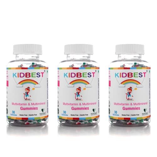 HealthBest Kidbest Multivitamin & Multimineral Gummies for 3-13 Years ...