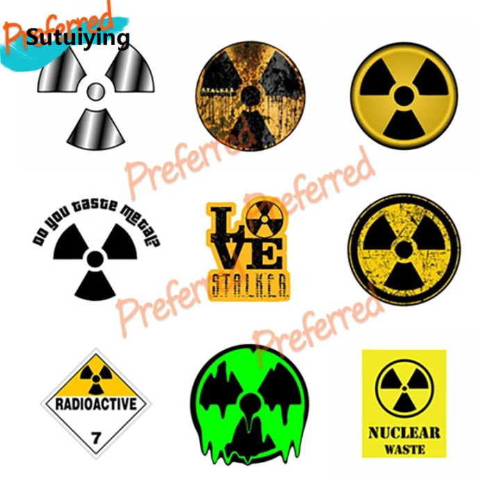 Sutuiying 【2025 Version】 Creative Decals Stalker Radiation Symbol Car ...