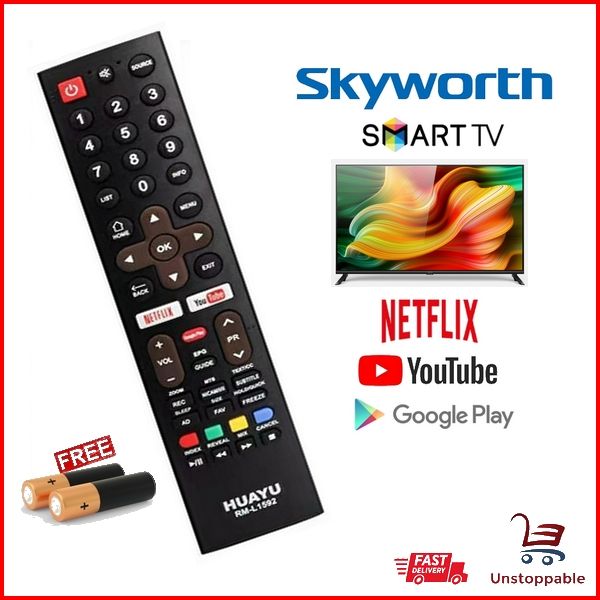 Skyworth LED Smart Tv Android Tv Remote Controller & Free Batteries ...