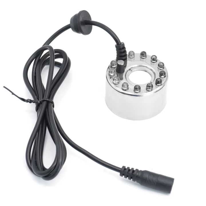 DC 24V Ultrasonic Mist Maker Fogger with 12 LED Air Humidifier Water ...