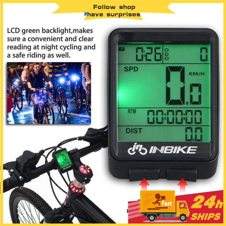INBIKE Waterproof Digital Wireless Cycling Bike Bicycles Computer ...