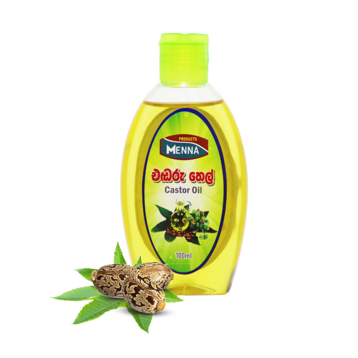 Menna Products 100% පිරිසිදු Castor Oil ඇහි බැම, වියළි සම, අත් ...
