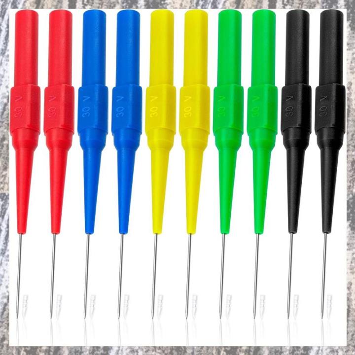 10 Pcs Test Probe Pins, Stainless Steel Insulation Non-Destructive Pin ...