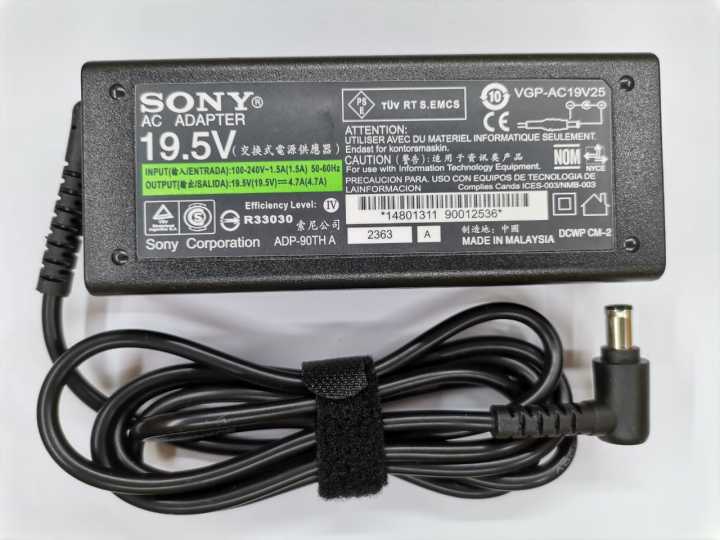 Sony 19.5v 4.7A Adapter For Sony Vaio VGP-AC19V25 90W (TV Power Adapter ...