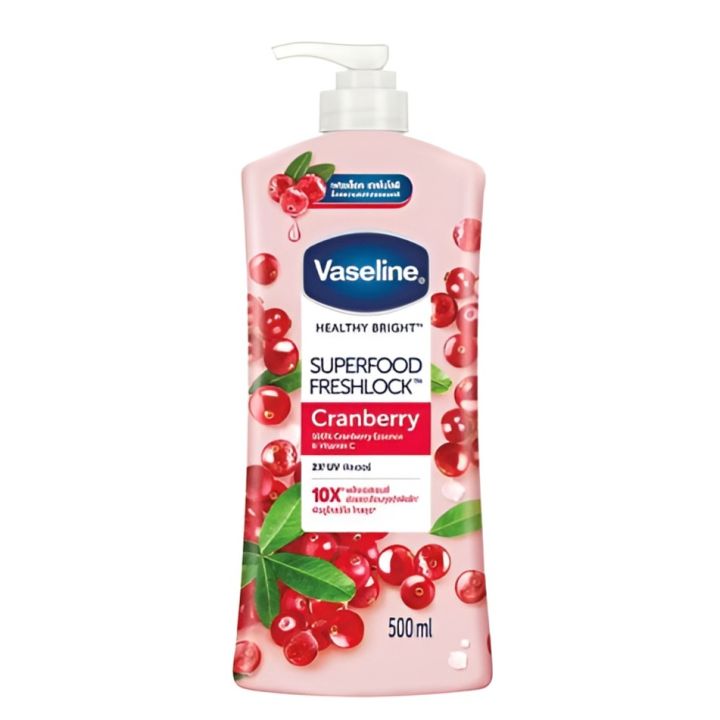 Vaseline Healthy Bright Superfood Freshlock Cranberry Body Lotion 320ml | Daraz.lk