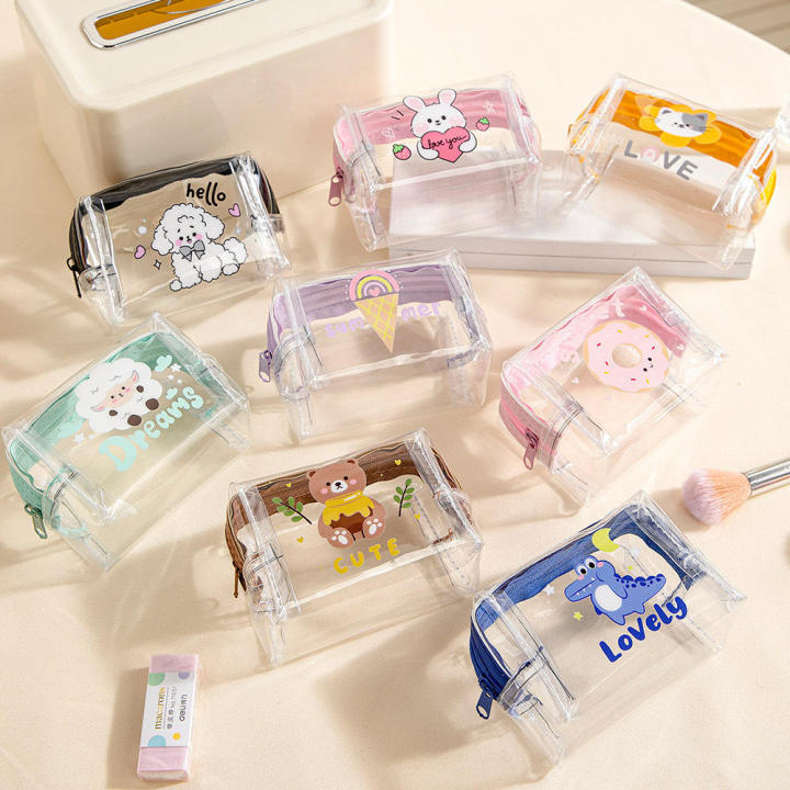 Transparent Cosmetic Bag Pvc Earphone Bag Portable Cartoon for Gift ...
