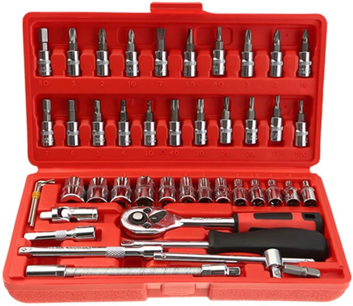46Pcs Tool Set / 46 pcs Socket set / 46pcs 1/4-Inch Socket Set ...