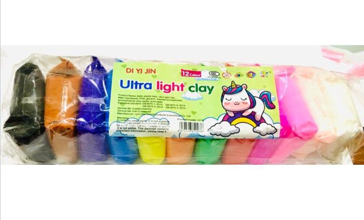 Ultra Light Clay for Easy Craft with 12 colors | Daraz.lk
