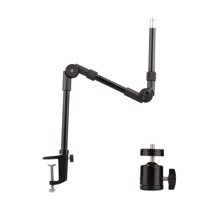 St-01 Flexible Foldable Desk Mount Stand Metal Bracket With 1/4" Screw ...