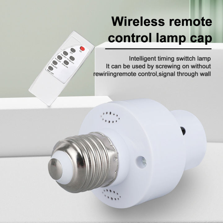 E27 Socket Lamp Base Wireless Smart Remote Controller Holder Cap AC 85 ...