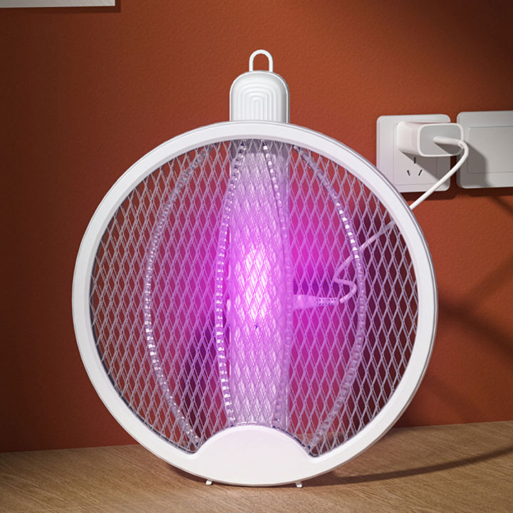 4 In 1 Electric Mosquito Killer Foldable USB Charging Bug Zapper Racket ...
