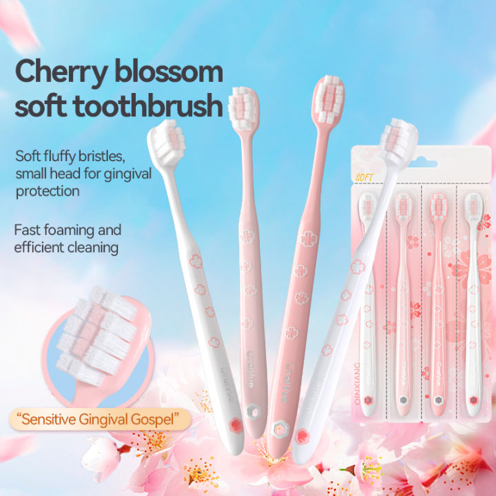 , excellent cleaning, toothbrush adult toothbrush ladies pink white ...