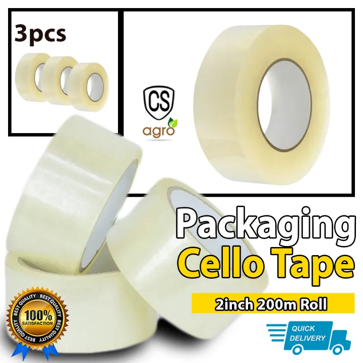 Cello Tape Packaging Tape 3 Roll 2inch 200M Sellotape | Daraz.lk