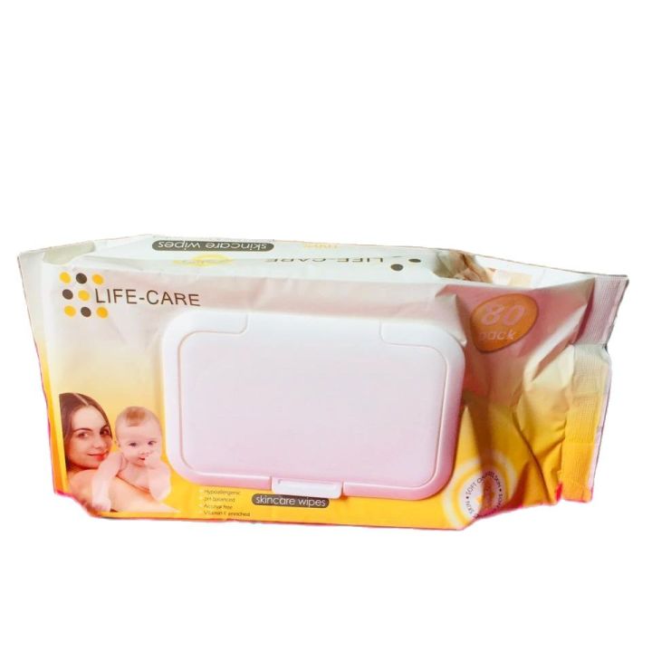 Baby Wet Wipe 80's / Pack Life Care (With Cuff) | Daraz.lk