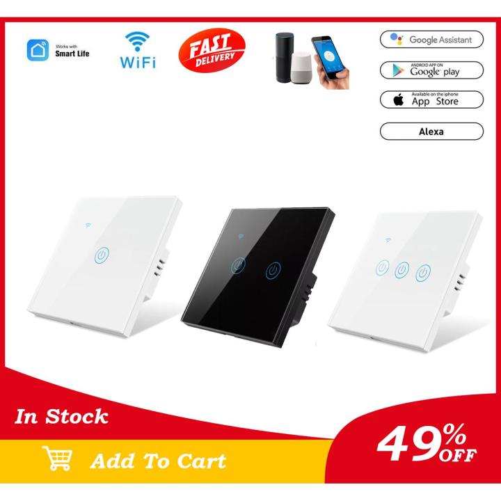 Smart Wifi Touch Hybrid Switch Smart Home 1/2/3/4 Gang Light Switch ...