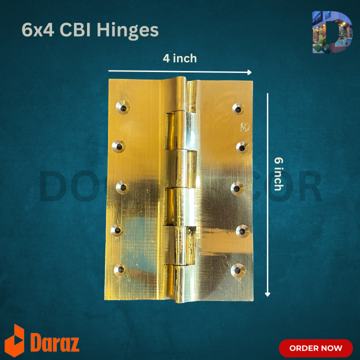 6x4 CBI Brass Hinges | Daraz.lk