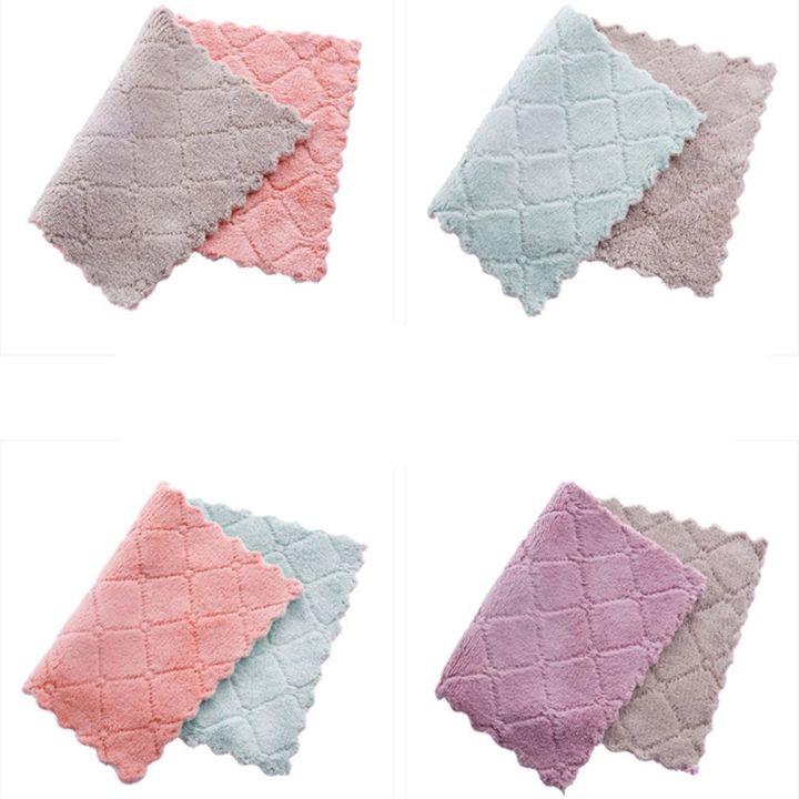 Diamond Shape Water Absorption Eco-friendly Rags Dishcloth Washing ...