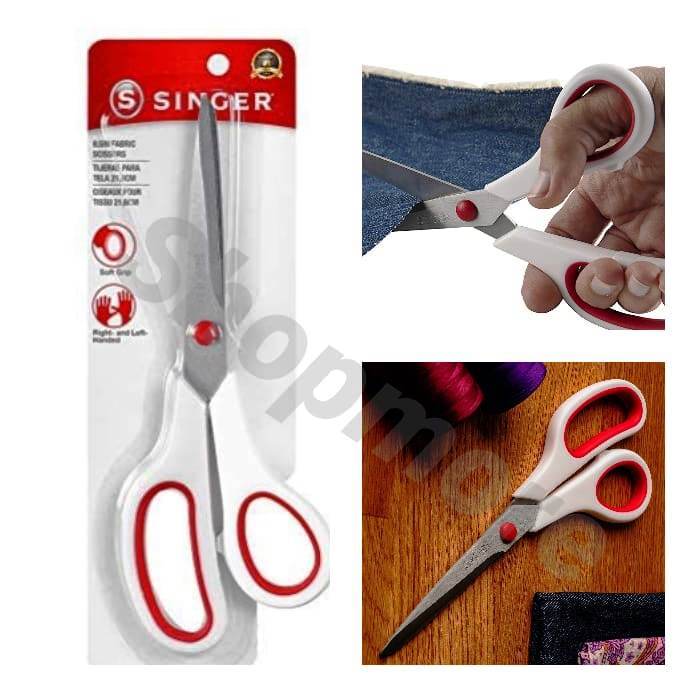 Singer Scissors with Comfort Grip, 1-pack, Red & White | Daraz.lk