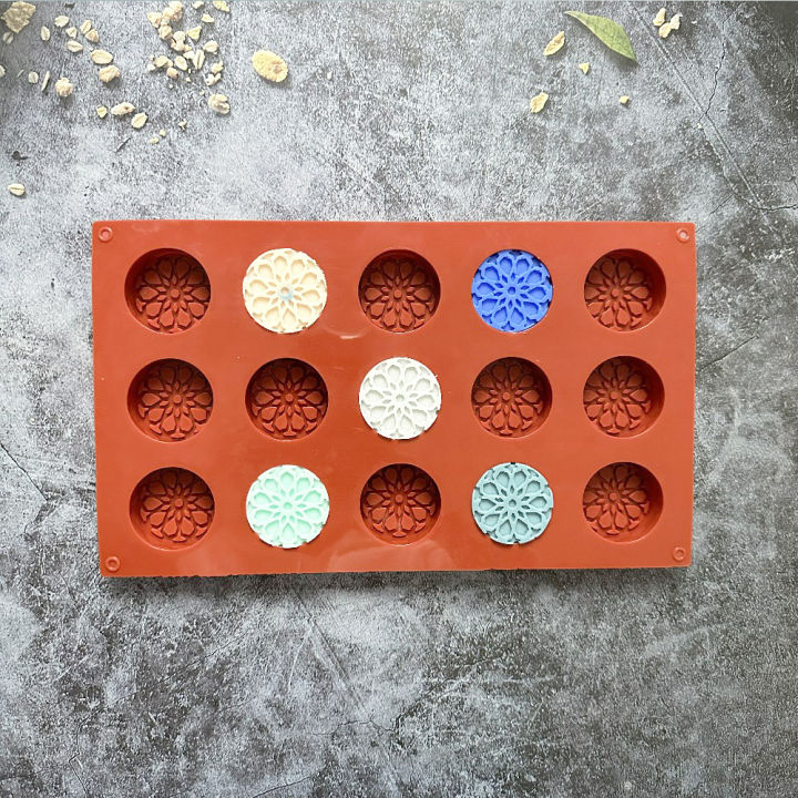 Mold Silicone 12 Holes Mini Lotus Palm Soap Diy Soap Making Handwork ...