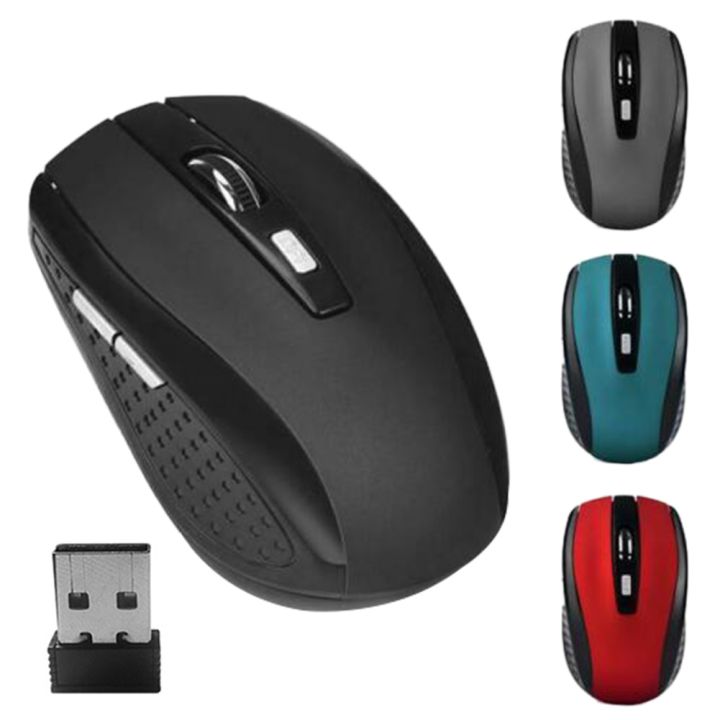 Portable 2.4G Wireless Optical Mouse 6 Buttons USB Receiver 2000DPI ...