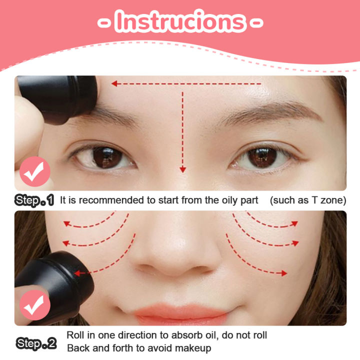 Ineverlefte Face Oil Absorbing Roller Facial Pores Cleaning Oil Roller ...