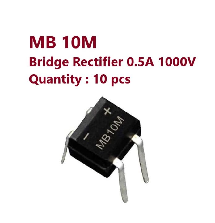 10 pcs of MB 10M 0.5A 1000V DIP-4 Bridge Rectifier Diode | Daraz.lk