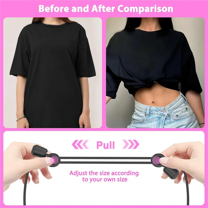 Crop Adjustable Band, Crop Tool Kit for Sweater and Shirt,Belly Leaking ...