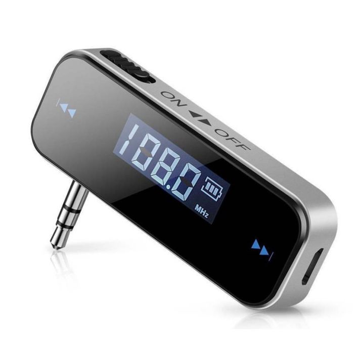 Mini Wireless Car FM Transmitter 3.5mm LCD Modulator Handsfree Phone ...