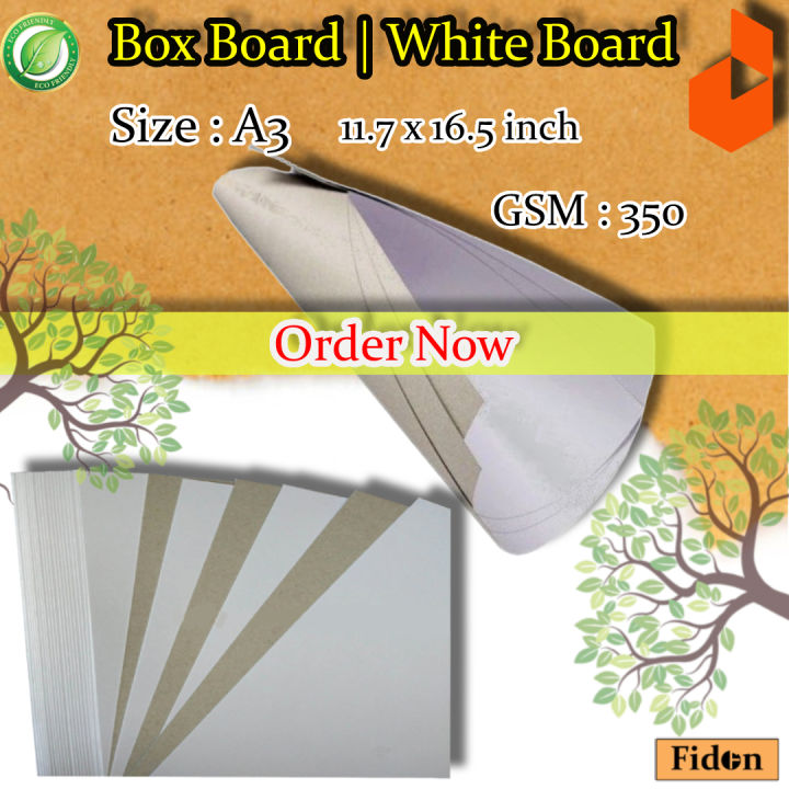 Box Board | White Cardboard -A3 Size | 350GSM | Daraz.lk