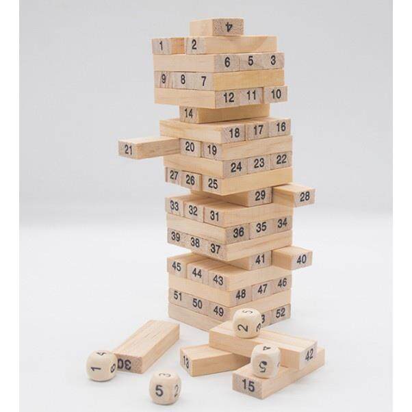 [Building block kingdom]54 pieces of wooden digital children's layered ...