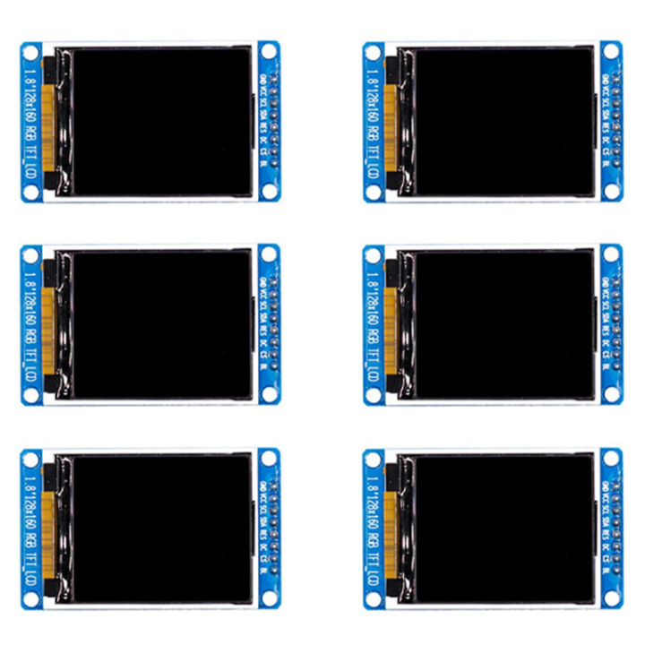 6X 1.8 Inch LCD Display Module Full Color 128X160 RGB SPI TFT LCD ...