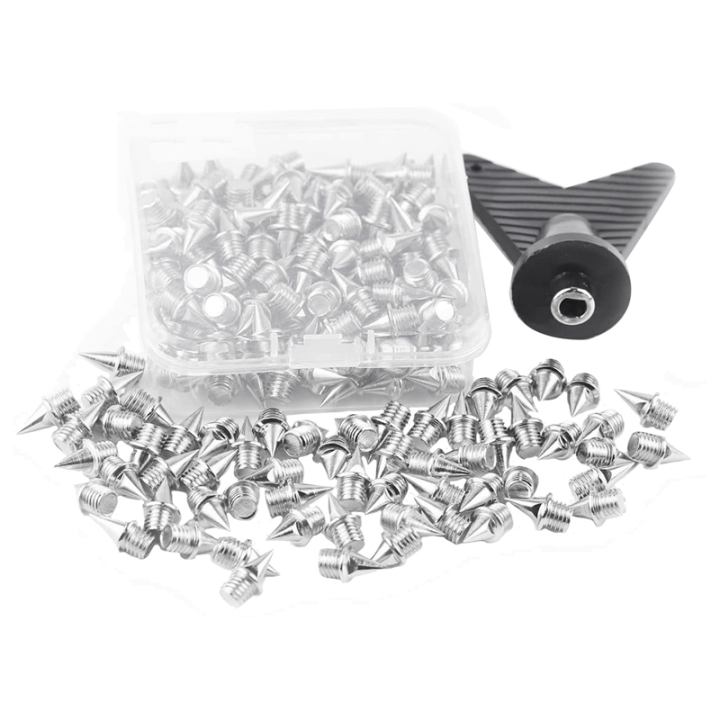 110Pcs 1/4 Inch Track Replacement Spikes Metal Shoe Spikes with Spike ...