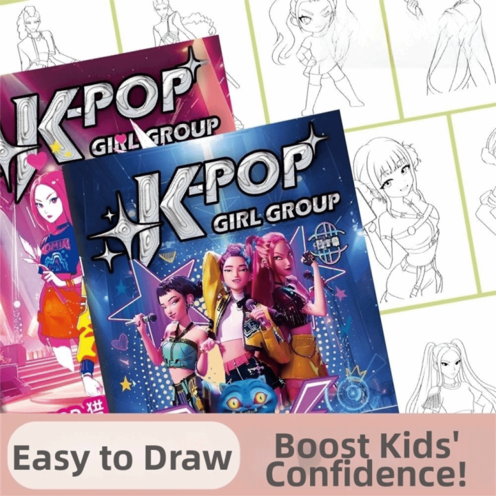 Anime Illustrated Rumi Zoey Mira Kpop Demon Hunters Coloring Book ...