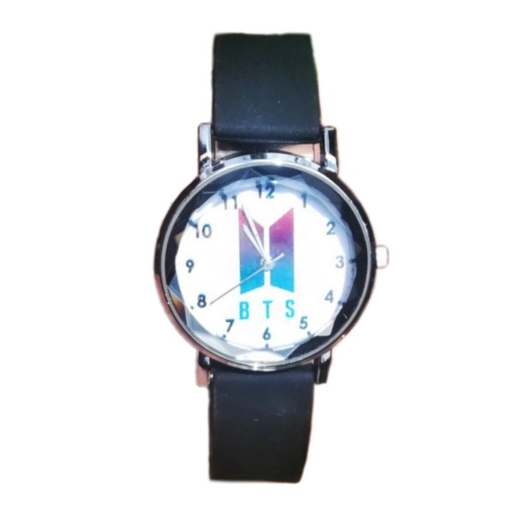 BTS Ladies fashion cut glass rubber strap watch trending design luxury ...