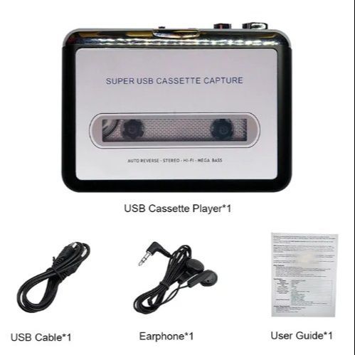 USB Cassette Capture Radio Player Portable USB Cassette Tape to MP3 ...