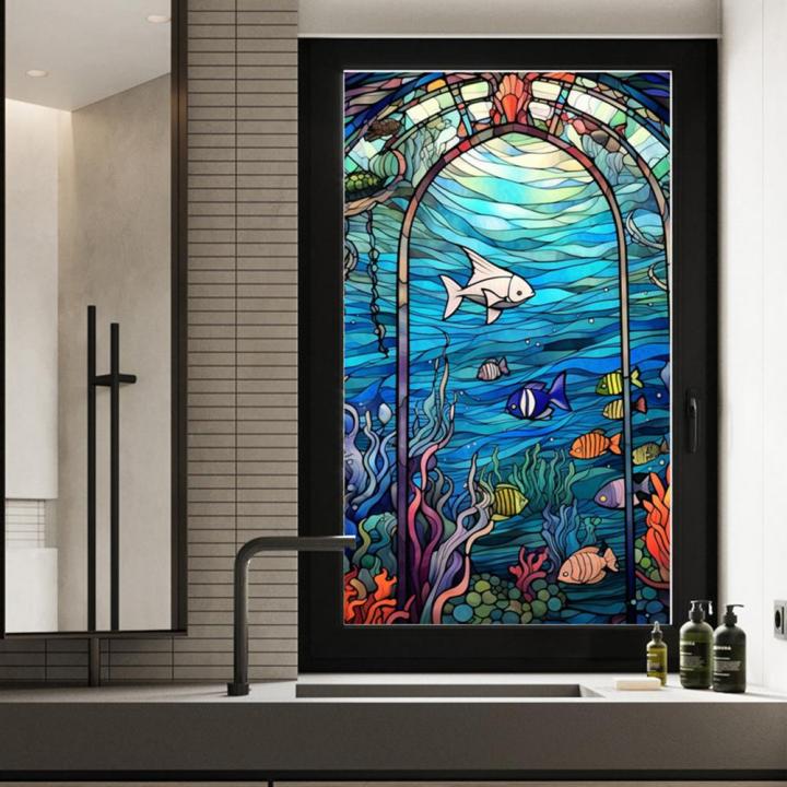 1 Sheet Window Glass Film Vintage Glass Window Decal Sticker Kitchen ...